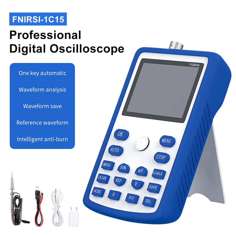FNIRSI 1C15 2.4นิ้วหน้าจอ Professional Digital Oscilloscope 500มิลลิเซ ...