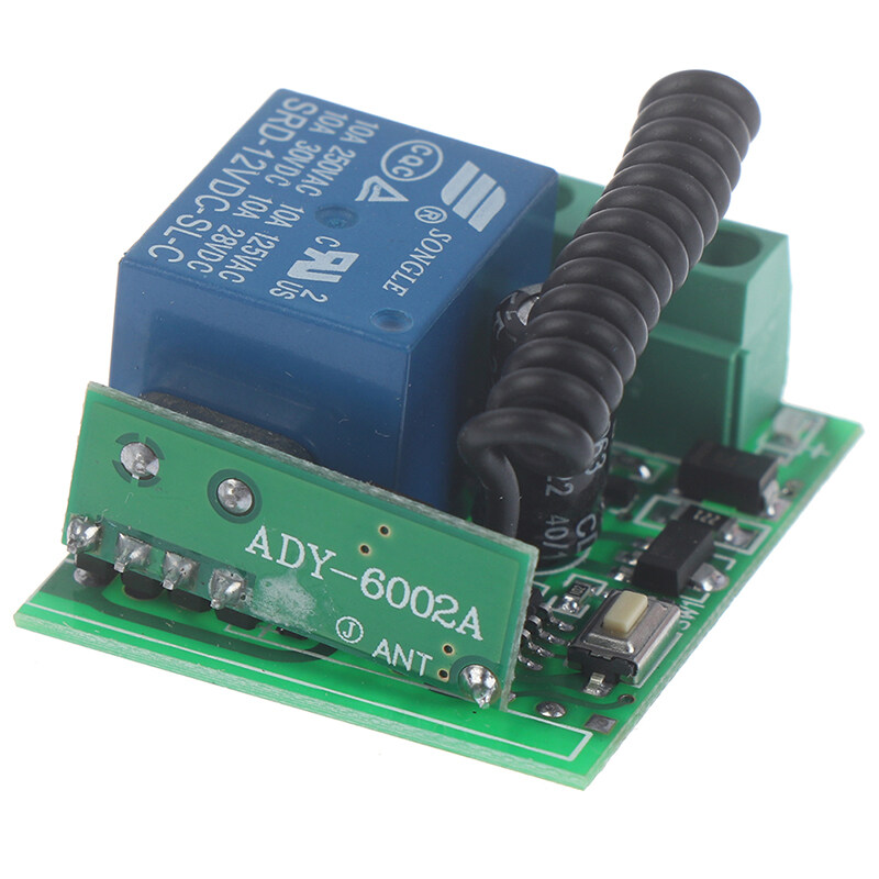 DC 12V 1CH 433 Mhz Wireless Remote Control Switch relay 433Mhz Receiver ...