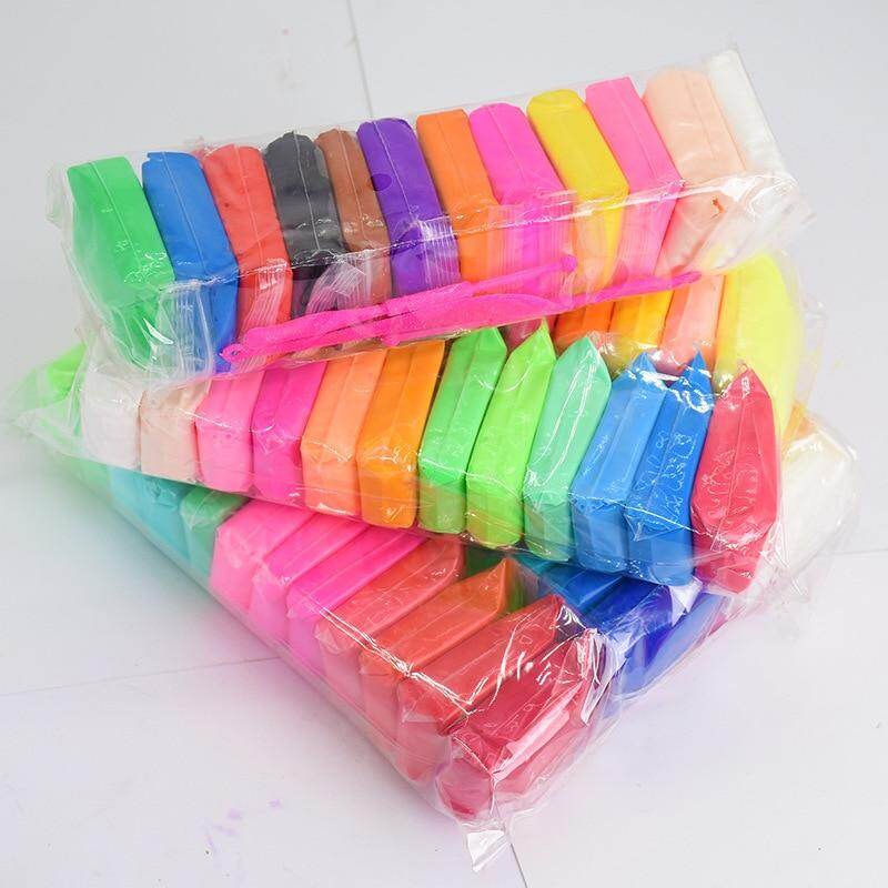 36 Colors/Set Fluffy Slime Toys Putty Soft Clay Antistress Light ...