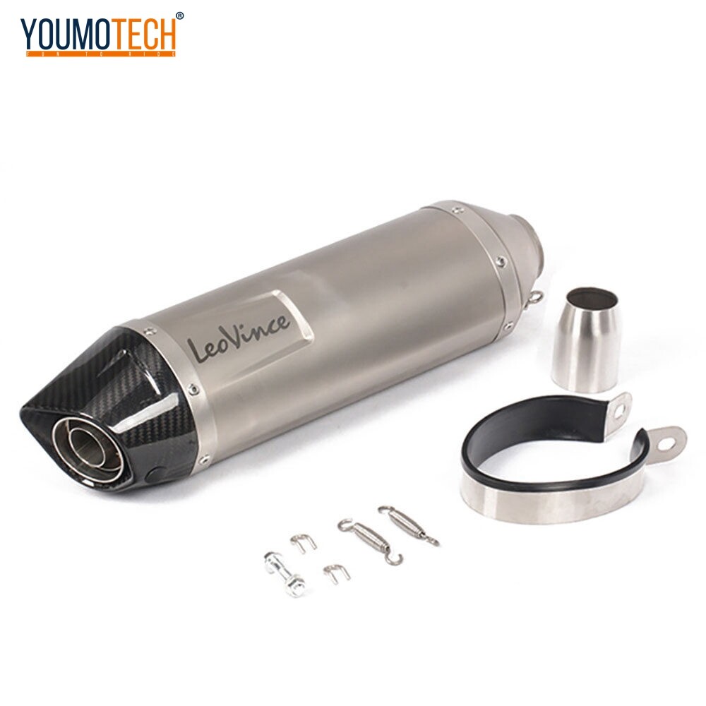 51mm Motorcycle Exhaust Muffler Canister Pipe Modified Tail pipe With ...