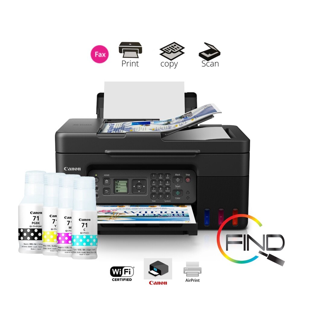 Canon PIXMA G4770 AIO A4 Printer Print/Scan/Copy Wireless Refillable ...