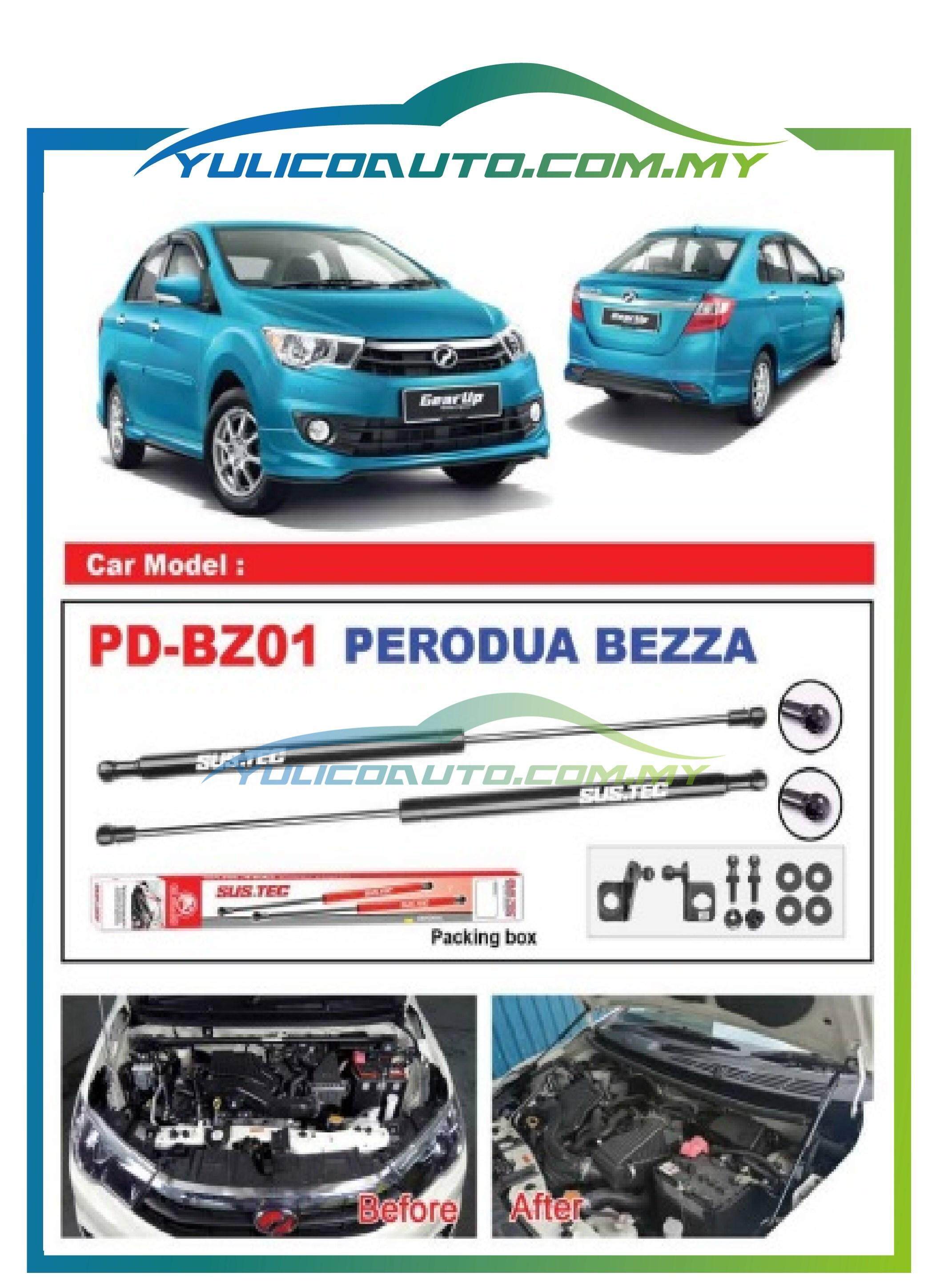 Perodua Bezza SUSTEC Front Hood Bonnet Gas Strut Damper Kit | Lazada