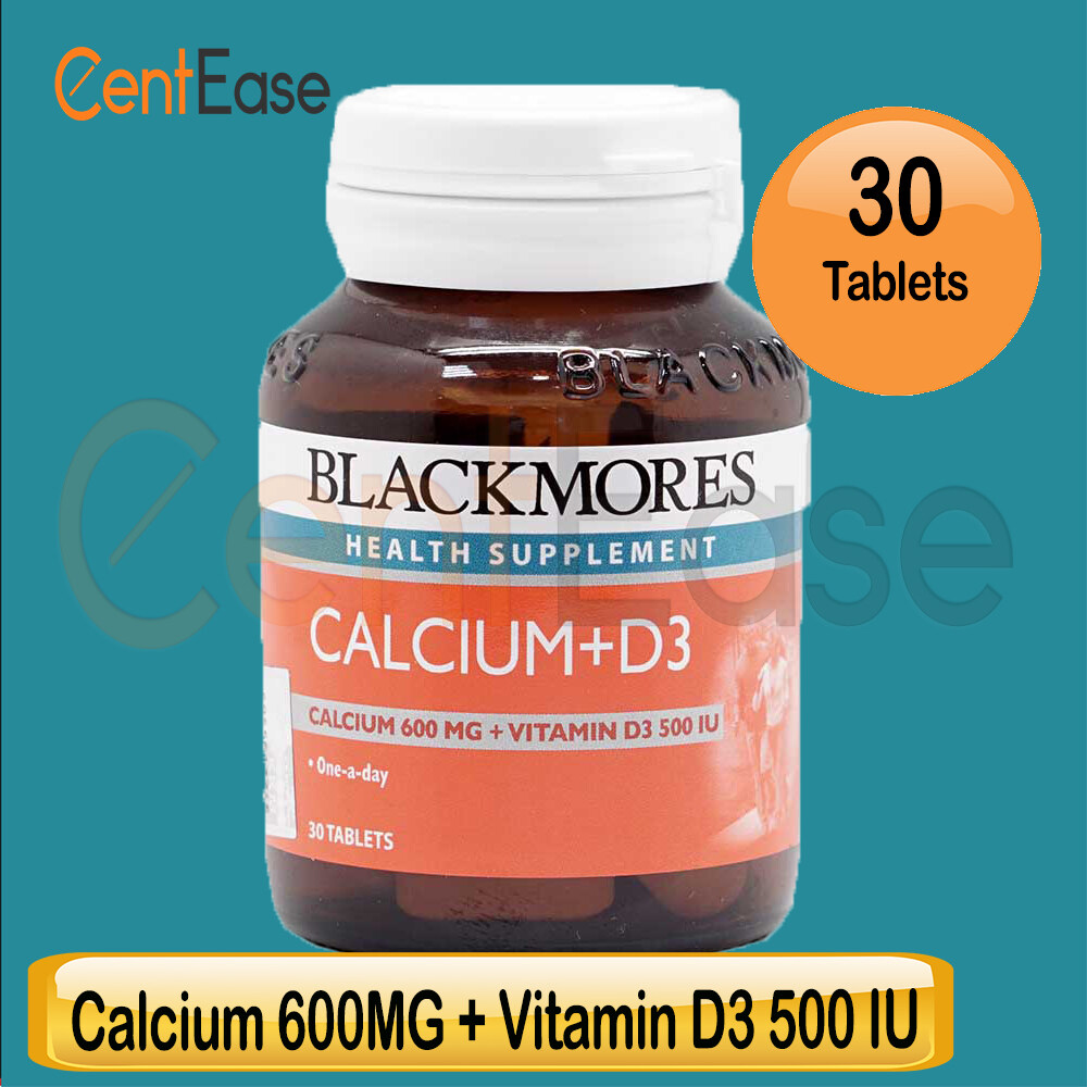 Blackmores Calcium + D3 Health Supplement 30s Tablets - 600mg + vitamin ...