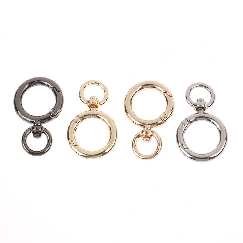 4Pcs Open Circle Snap Hook Spring Gate O Ring Trigger Clasps สายคล้อง ...