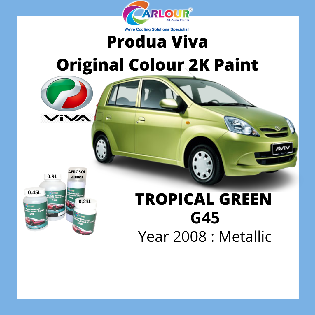 Perodua Viva Original Color 2K Paint Basecoat Solid, Metallic, Pearl ...
