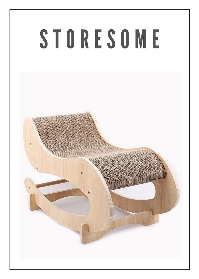 Miao Fairy Series Wooden Cat Scratcher Lounge Sleeping Bed With Thick ...