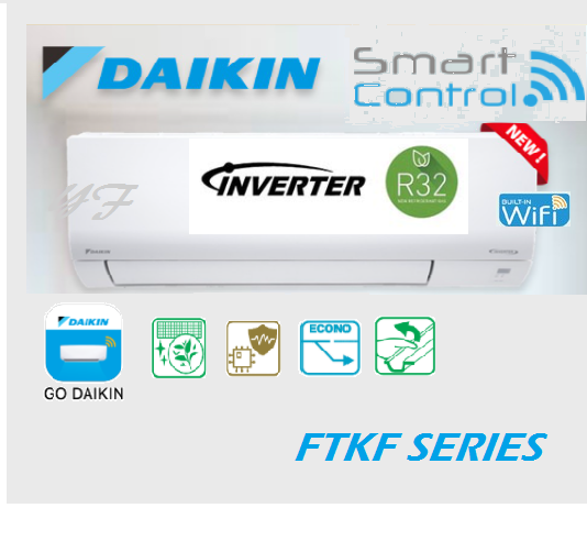 Daikin R32 Standard Inverter Wall Mounted FTKF Series Inverter (Smart ...