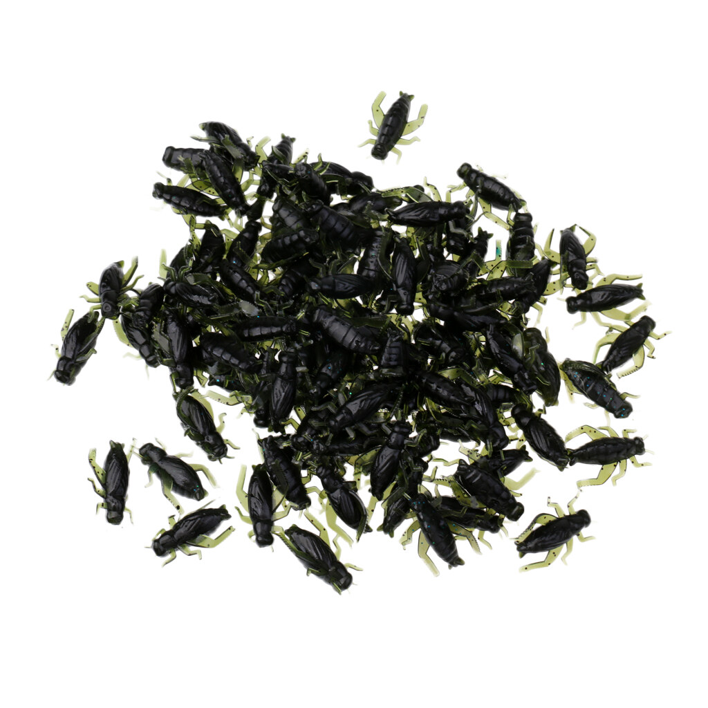 CCClever 100pcs Soft Fishing Lures Cricket Insect Baits Insect Bait ...