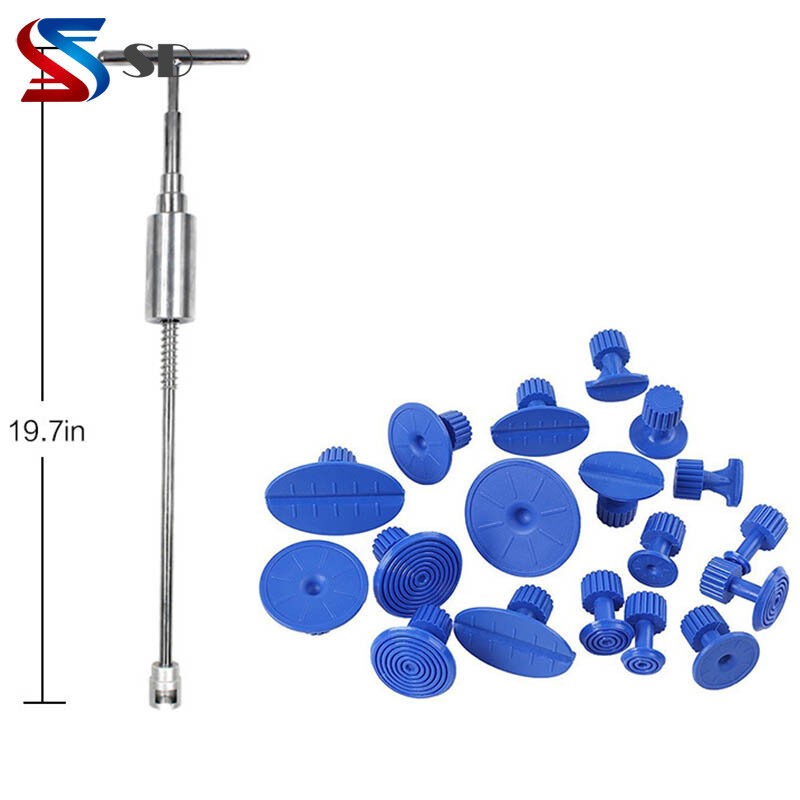 สไลด์ค้อน T-PULLER บาร์รถบุ๋ม Remover เครื่องมือซ่อมแซม + 18 ชิ้นดึง ...