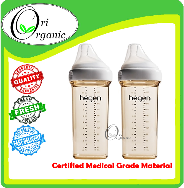 【TWIN PACK】 Hegen Feeding Bottle ( 150ml / 240ml/ 330ml ) VEGETARIAN 素食 ...