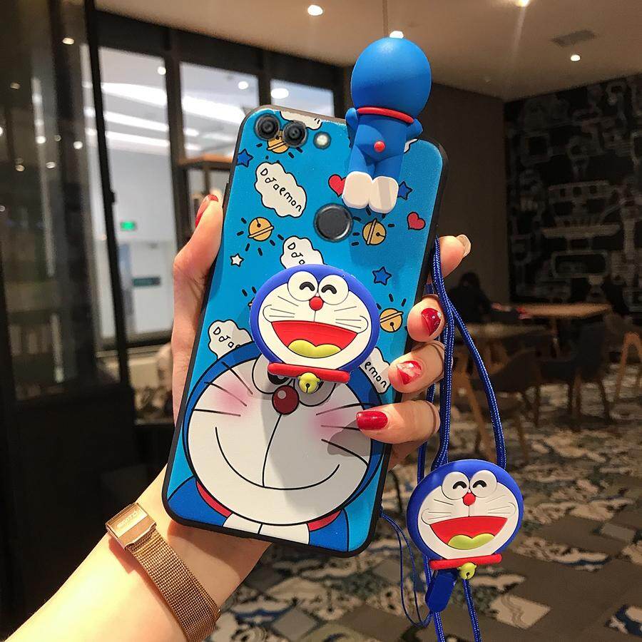 Lulton For Huawei Y9 2018 Prime Luxury 3D Cartoon Jingle Cat Stitch ...