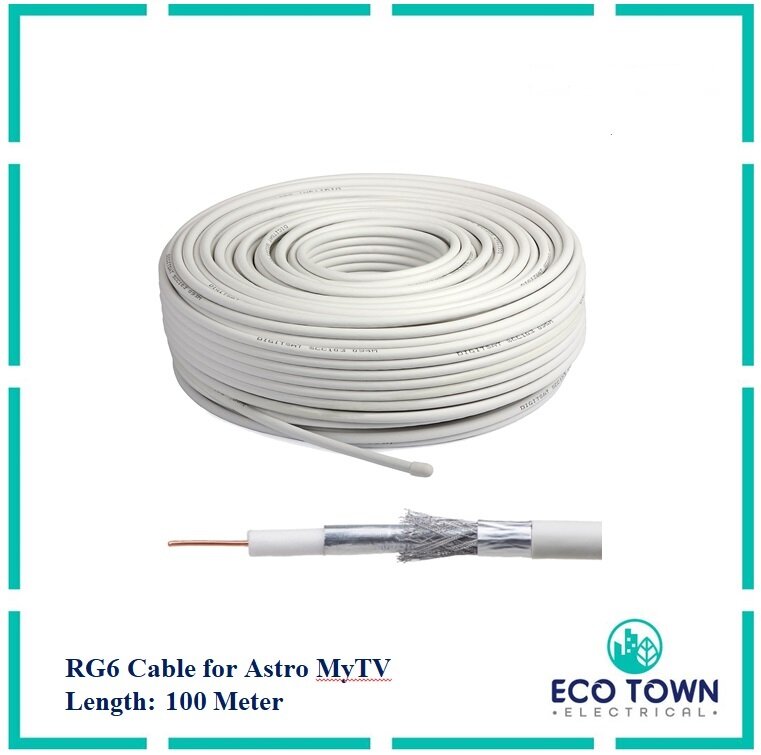 RG6 Coaxial Cable 100M (Antenna Cable / Astro Cable) | Lazada