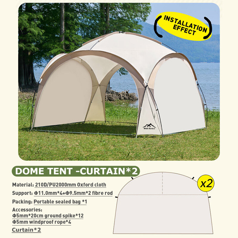 WTHB Dome Tent Shelter Portable Tent Camping Dome Tent with Door Cloth ...