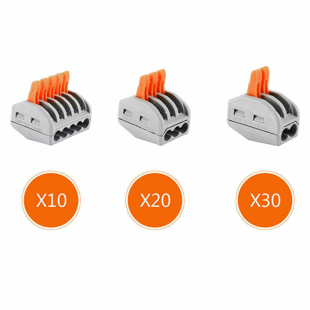 60Pc Reusable Terminal Block Lever Home Connector Wire 2/3/5ที่จับขั้ว Wago - beecan334 - ThaiPick