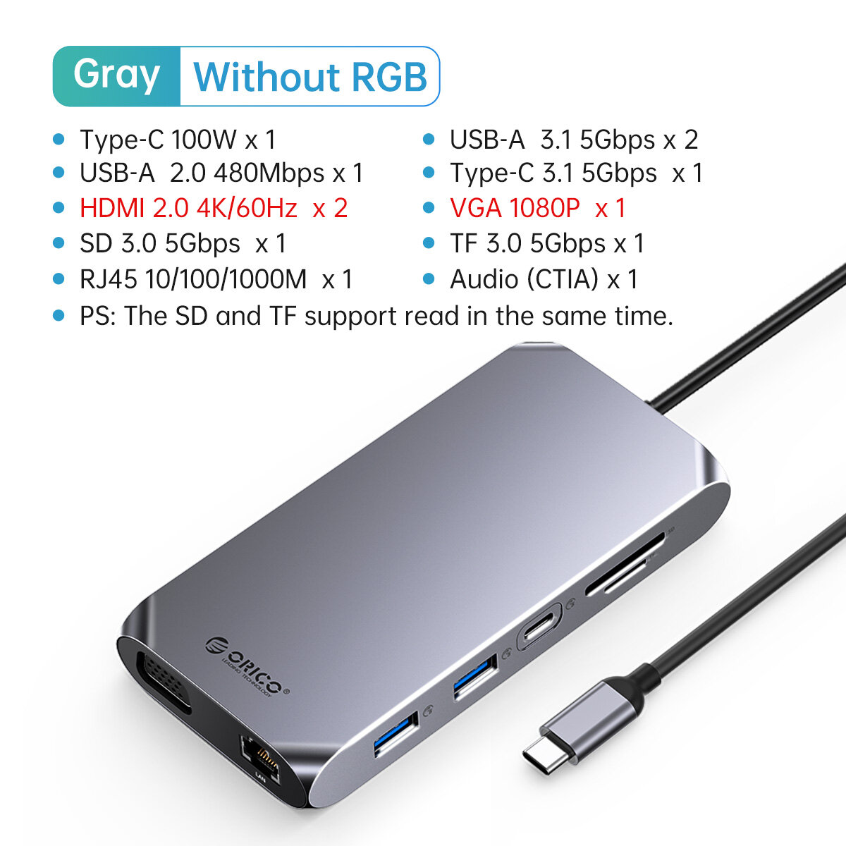 USB C Docking Station สามจอภาพ HDMI สำหรับ Mac,แท่นวางแล็ปท็อป USB Type ...