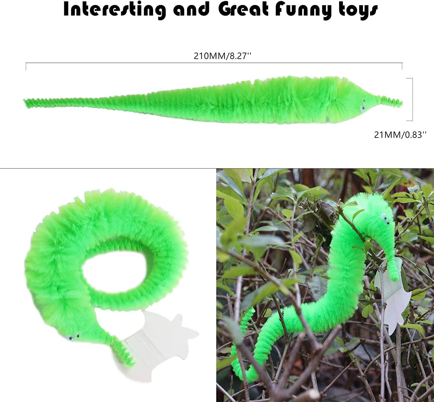 6/12 Pcs Magic Worm Kit ของเล่นแมว Wiggly Fuzzy Worms พร้อม Invisible ...