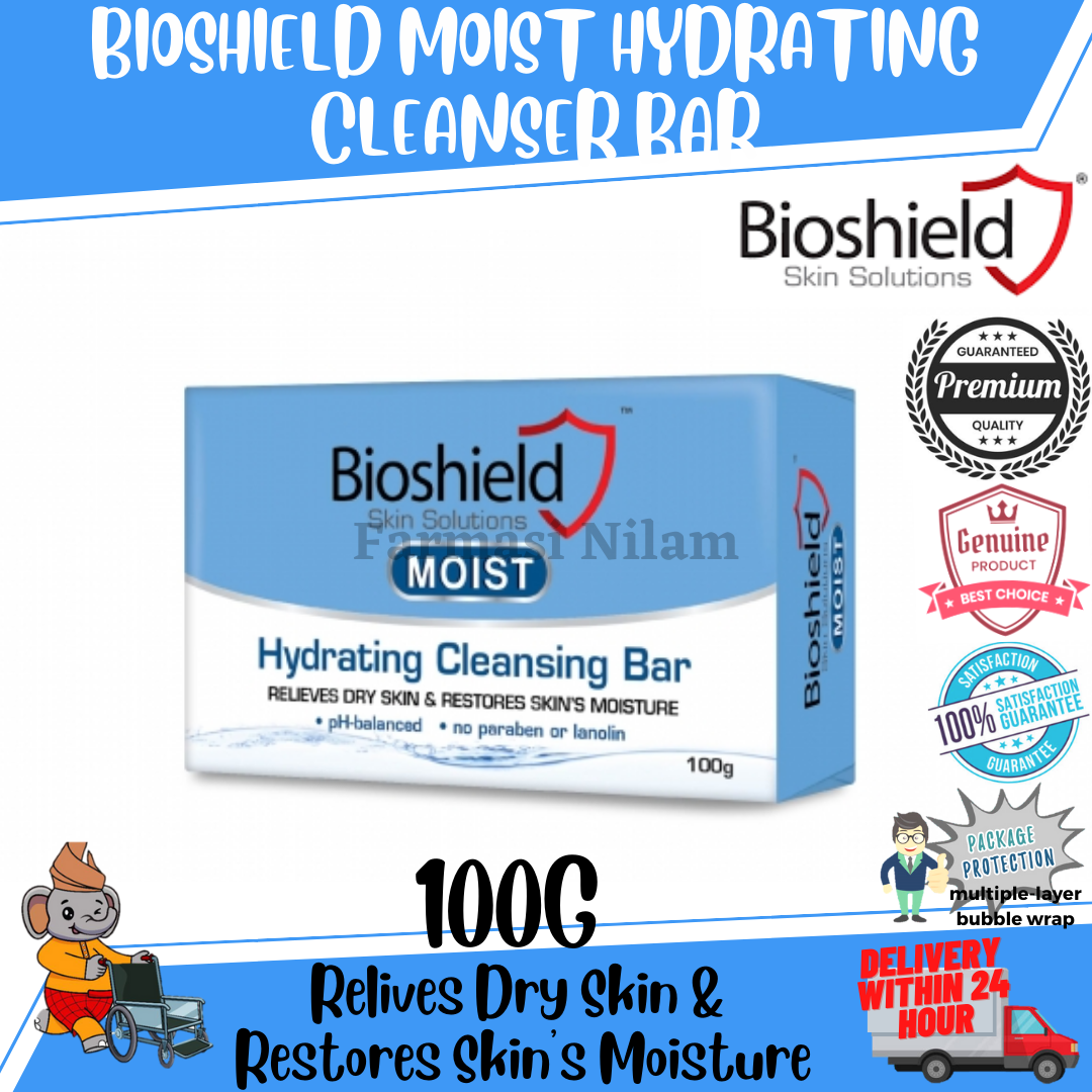 BioShield Skin Solutions Moist Cleansing Bar Soap 100g | relieves dry ...
