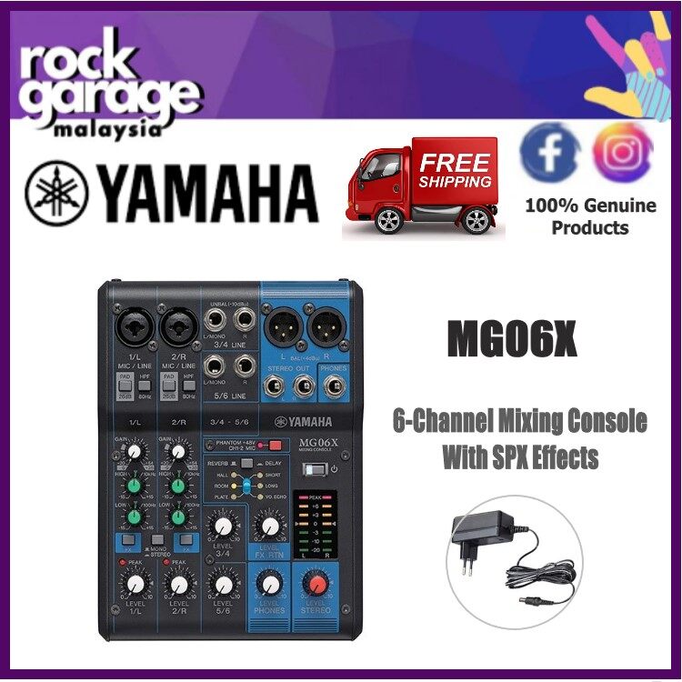 Yamaha MG06X 6 Channel Analog Mixer Mixing Console with Effect (MG06 MG ...