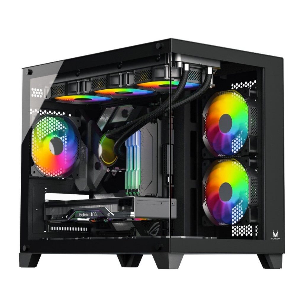 Invasion D-7000 Tempered Glass M-ATX Gaming Case - Black/White | Lazada