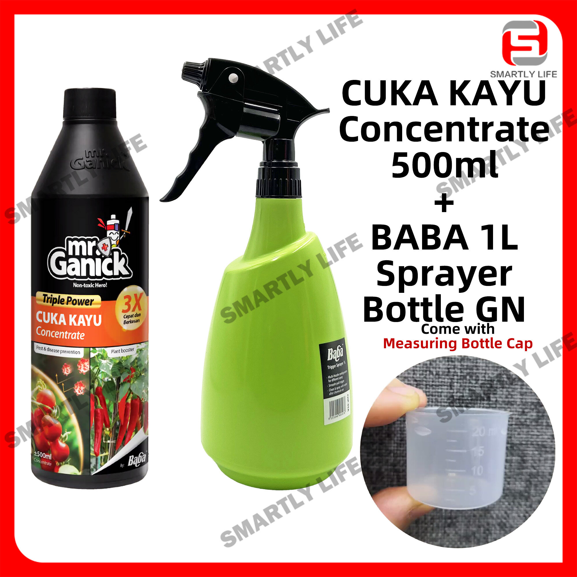 BABA Mr Ganick Cuka Kayu Concentrate (500ML) Premium Wood Vinegar ...
