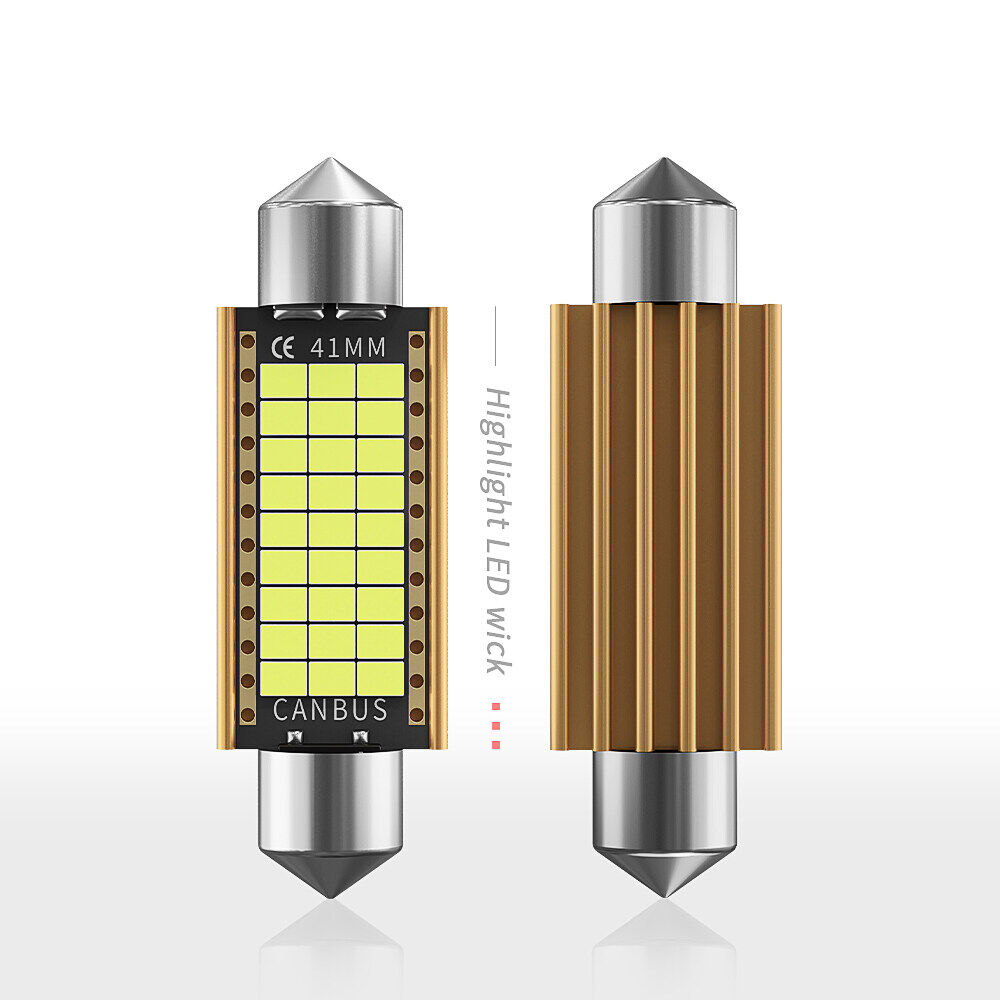 1Pc Auto Car T10 T5 31มม.36มม.39มม.41มม.C5W C10W โคมไฟ LED รถเพดานภายในใบอนุญาตไฟอ่านหนังสือรถ ...