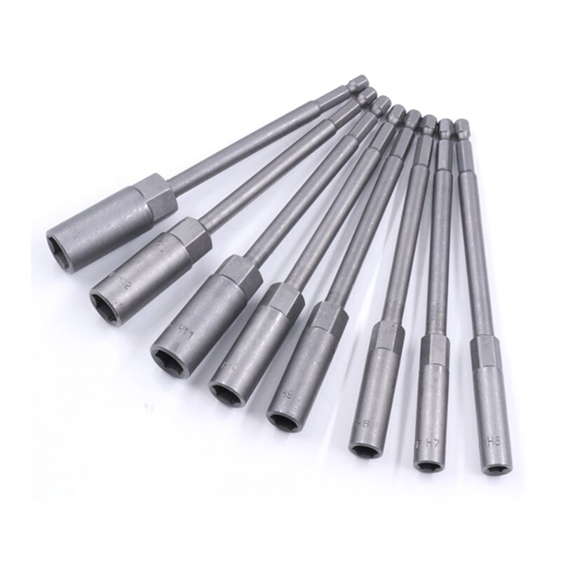 Impact Drill Bar Wrench Extension 8Pcs Socket Adapter Set 8Pcs Power ...