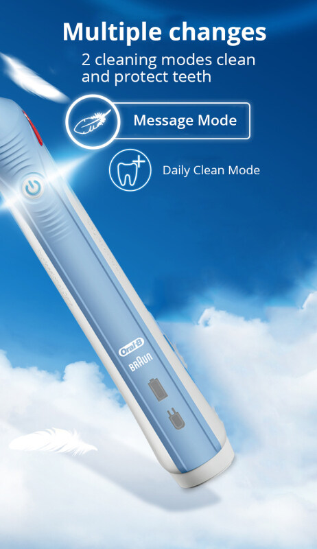 Oral B pro2000 Electric Toothbrush 3D Ultrasonic Tooth Brush Pressure Sensor 2 Modes Gum Care ...