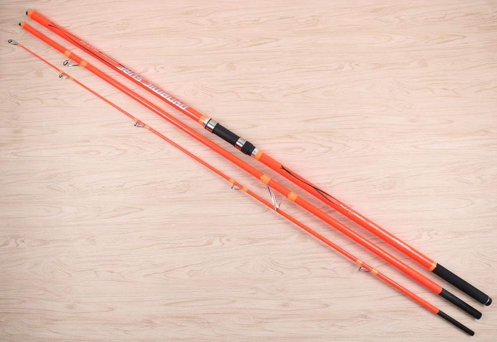 3 Surf แผ่นเหล็ก Rod ORANGE Jigging Super Hard 420 ซม.(14ft) และฝีมือ ...