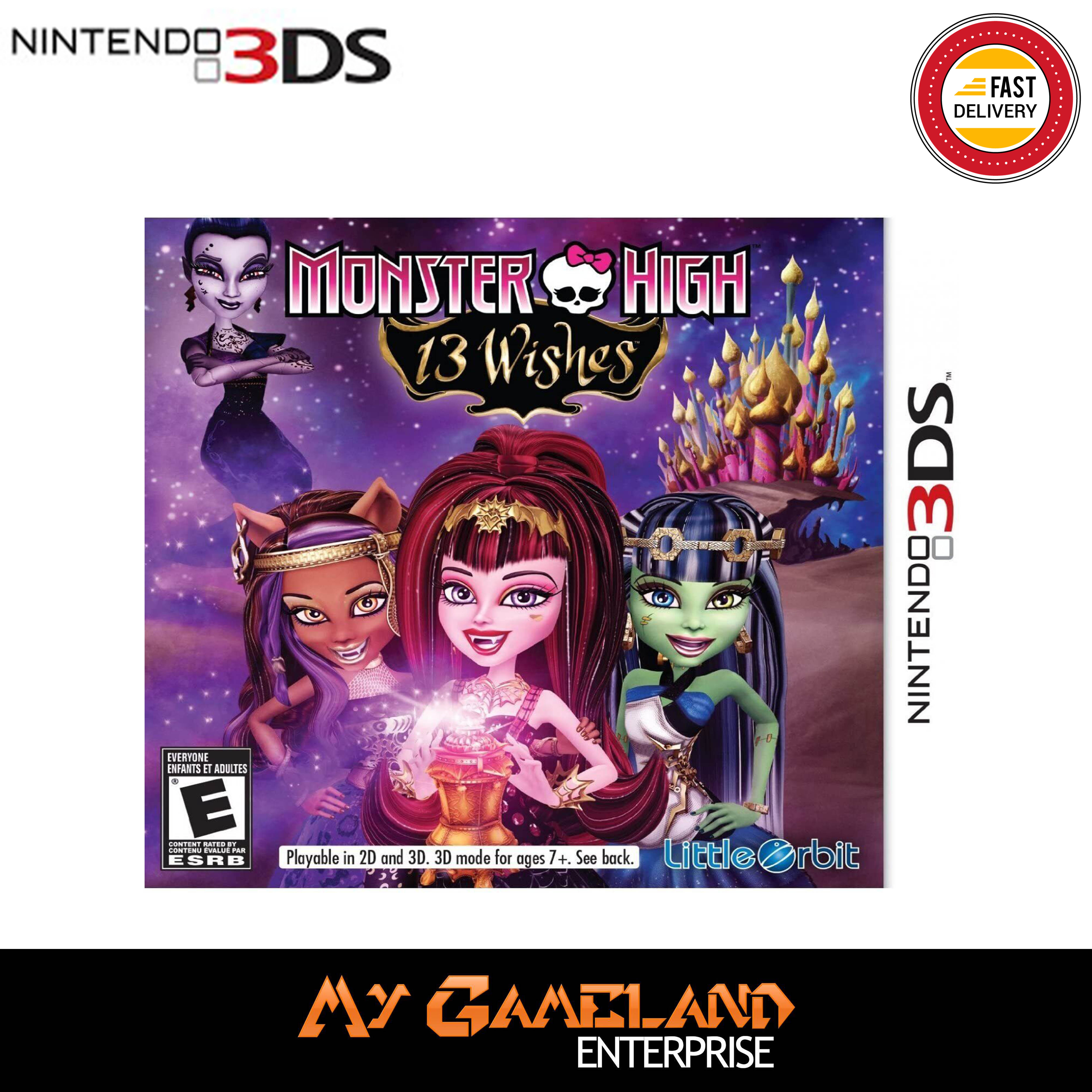 NIntendo 3DS Monster High 13 Wishes: The Official Game (English) | Lazada
