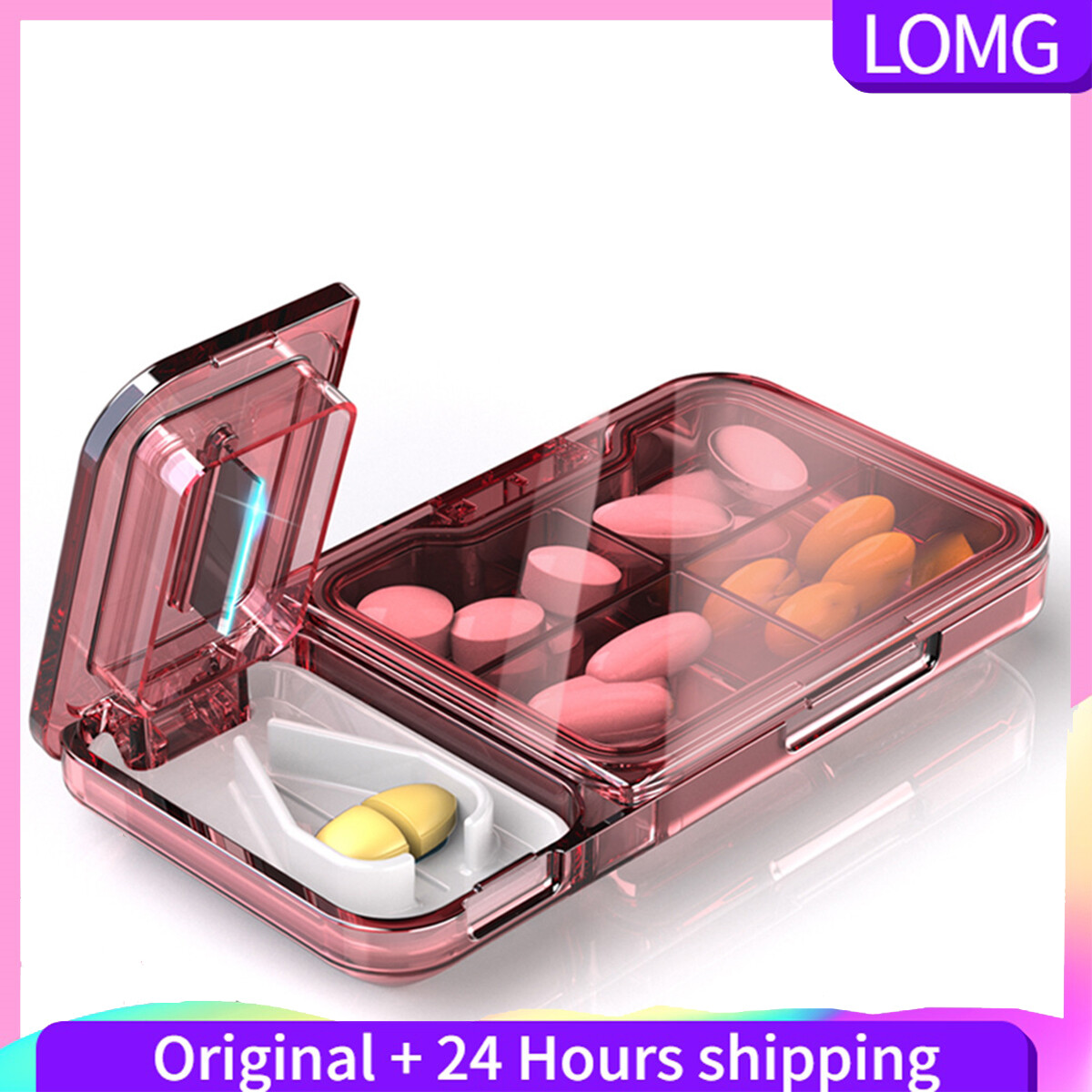 LOMG【100% Original 】6สี Mermaid น้ำตาลผงแว่นตาเล็บ Glow ใน Dark ...