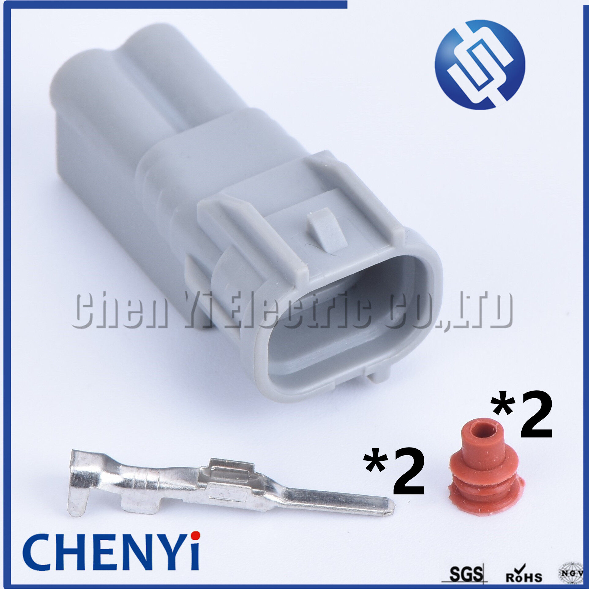 1 set 2 pin way （male）sealed waterproof automotive electrical plug ...