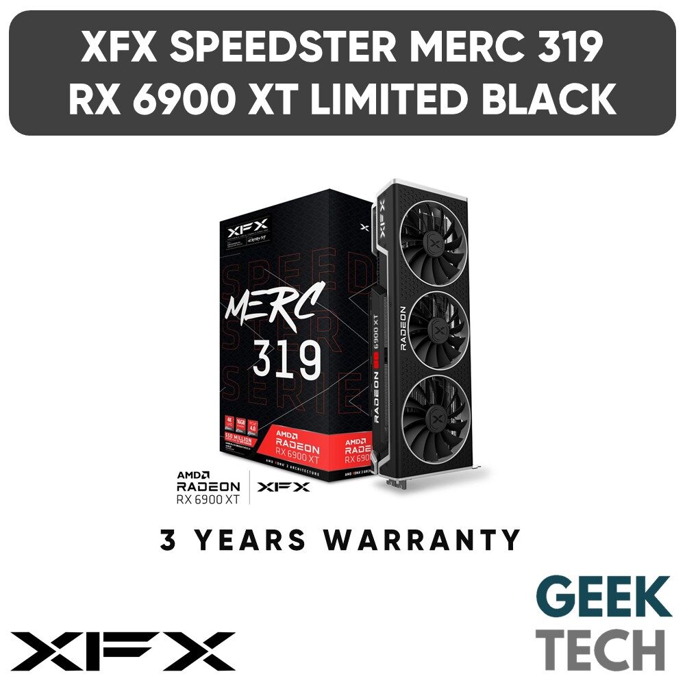 XFX Speedster MERC 319 AMD Radeon RX 6900 XT Limited Black Gaming ...