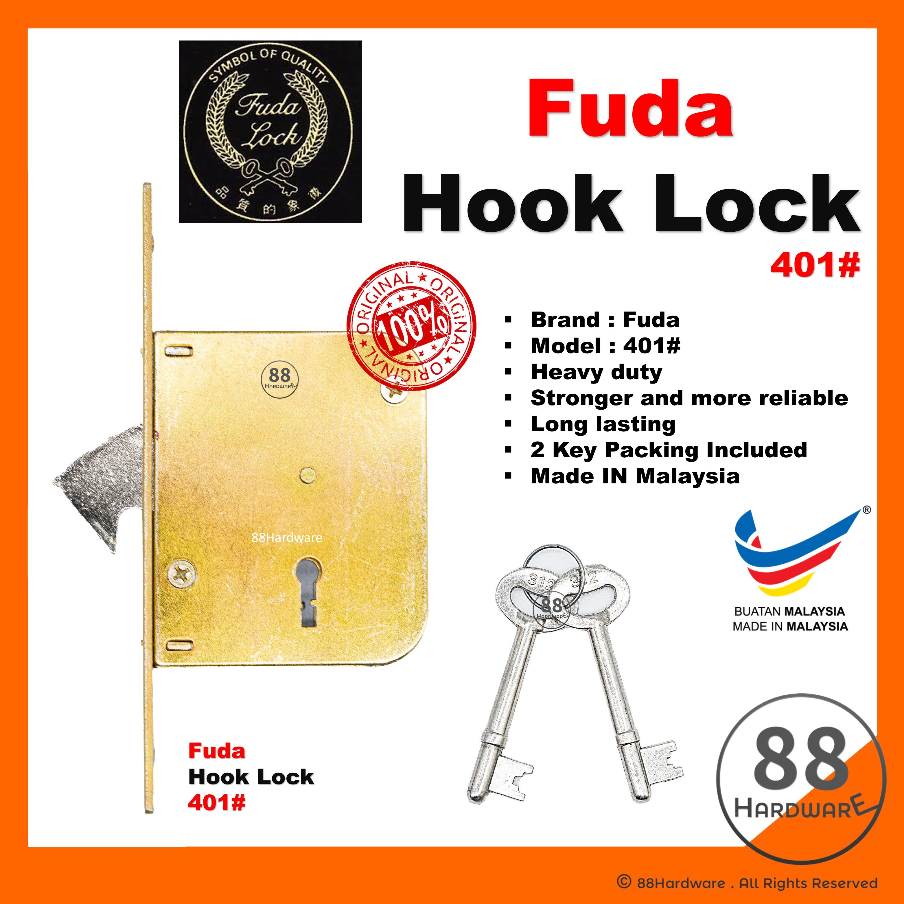 Fuda 401# hook lock /door lock/grill lock/pagar lock/door hook lock ...