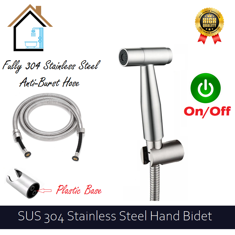 SUS 304 Stainless Steel Hand Bidet Sprayer Set with Flexible Hose | Lazada