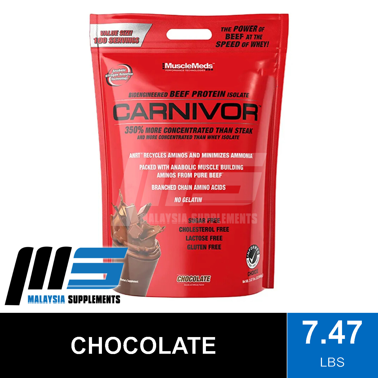 MuscleMeds Carnivor, 7.47lbs (Chocolate) - Halal, Beef Protein, Muscle ...