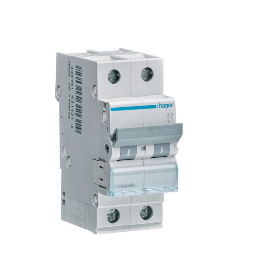 HAGER 2POLE 4.5KA MCB (1A/2A/4A/6A/10A/16A/25A/32A/40A/63A) | Lazada