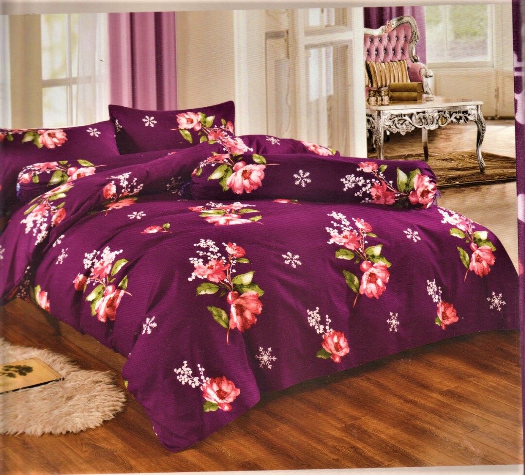 Toto Comforter King Saiz Quilt Floral Design Selimut Blanket for warm ...