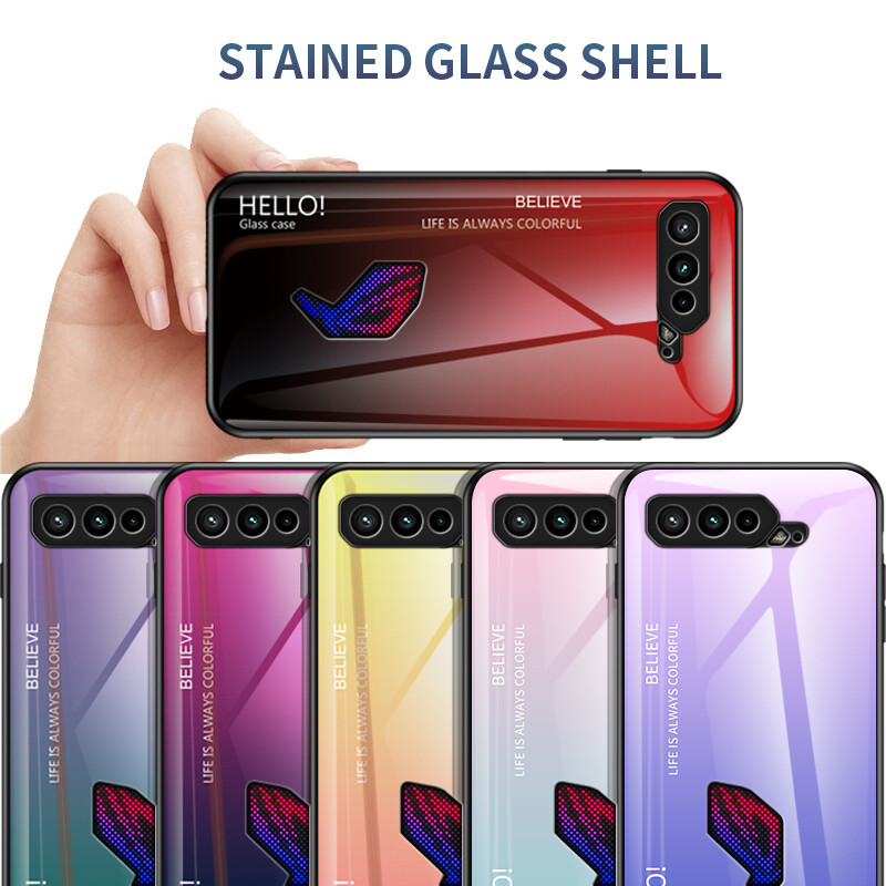 iCaseCover For Asus ROG 5/5 Pro/5 Ultimate ROG Phone Gradient Tempered ...