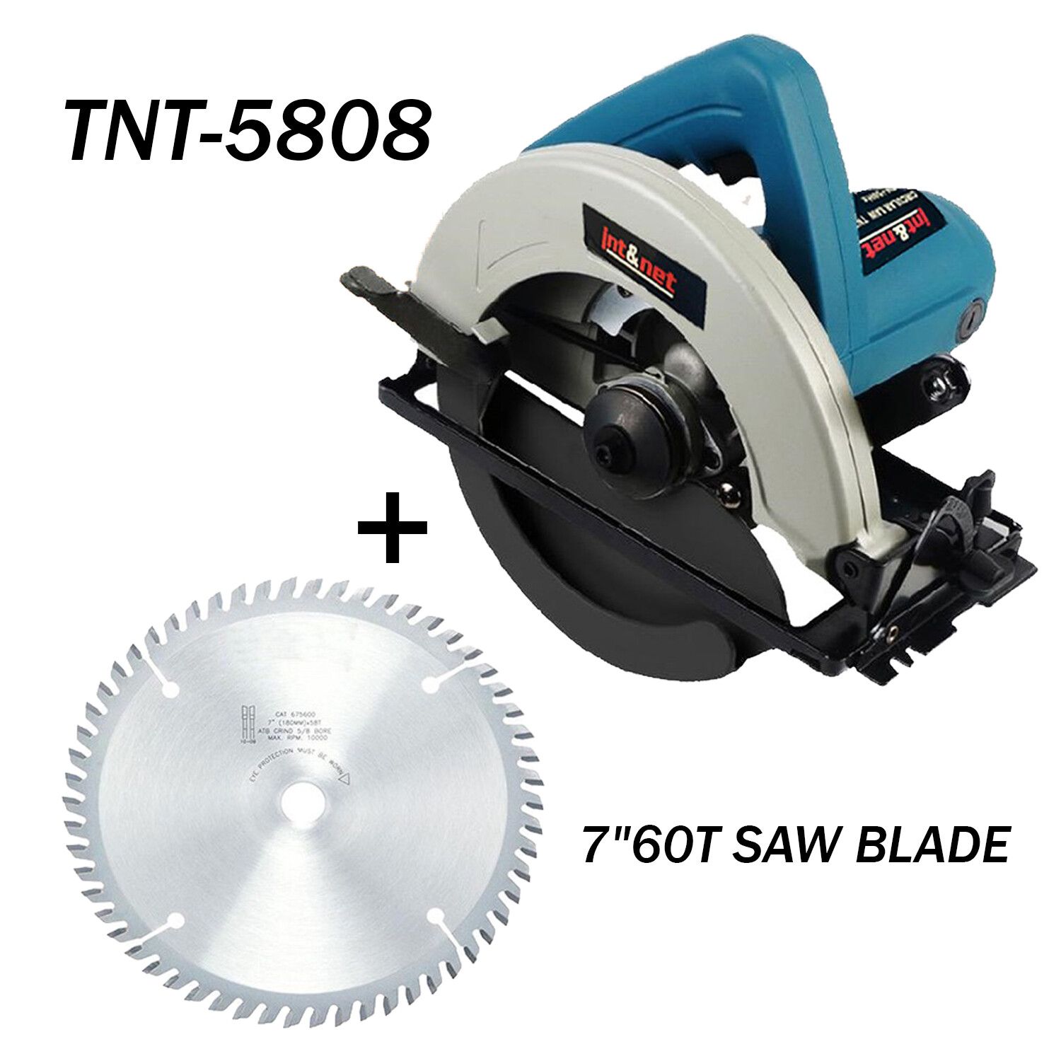 TNT-5808 INT&NET 185MM 1050W CIRCULAR SAW 7 1/4" WOOD CUTTER CUTTING ...