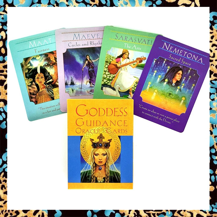 เทพธิดาคำแนะนำบัตรเสี่ยงทายพร้อมหนังสือคู่มือกระดาษ | ขนาดมาตรฐาน12X8.3 ...