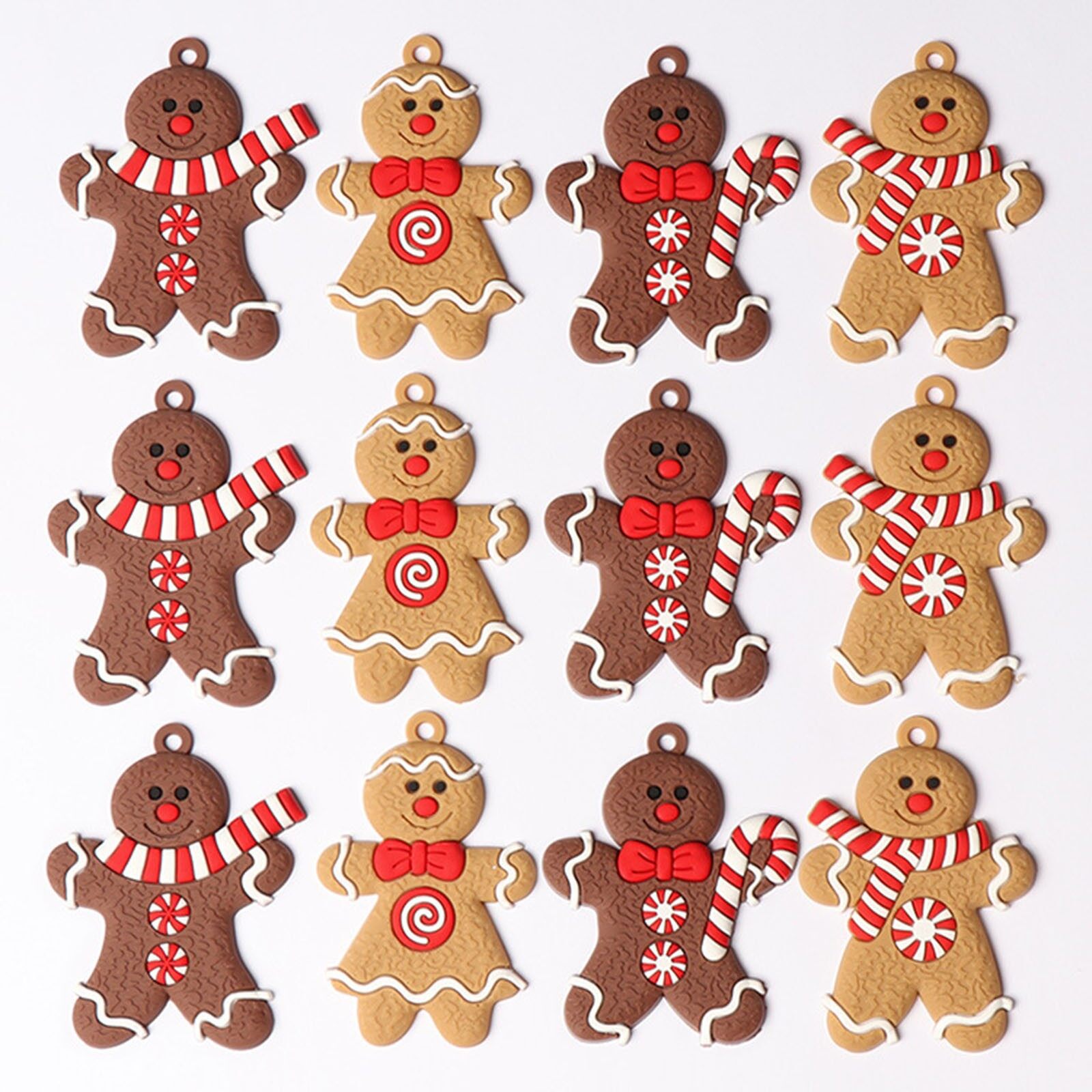 (Ready Stock)12 Pieces Of GingerBread Man Christmas Tree Ornament ...