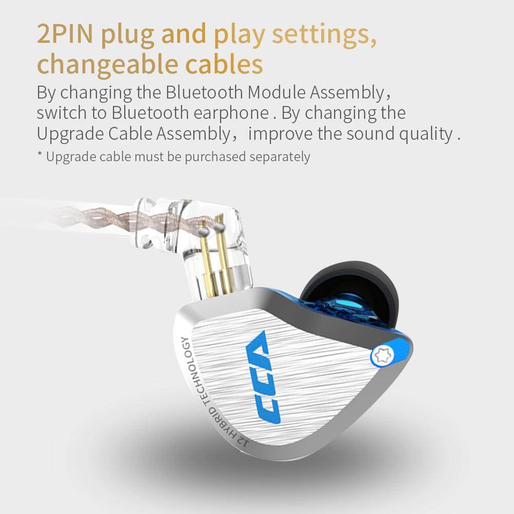 CCA C12 5BA + 1DD 12 หน่วย HYBRID หูฟังแบบ in-ear เบส HIFI หูฟัง ...