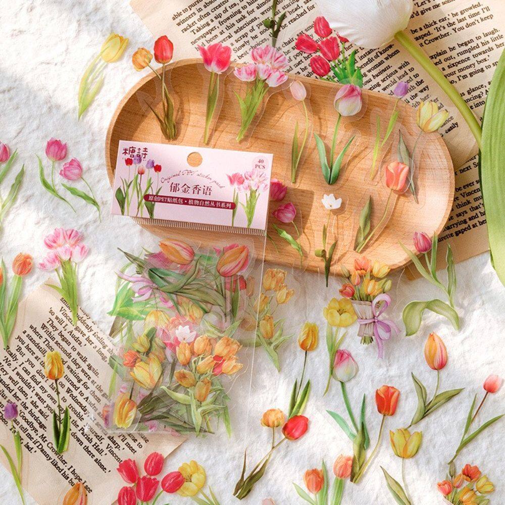 DCITZ Retro Adhesive Notebook Album DIY Material Handbook Decorative ...
