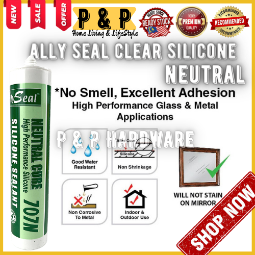 AllySeal - All Purpose Sealant Caulk Transparent Clear ( Indoor/Outdoor ...