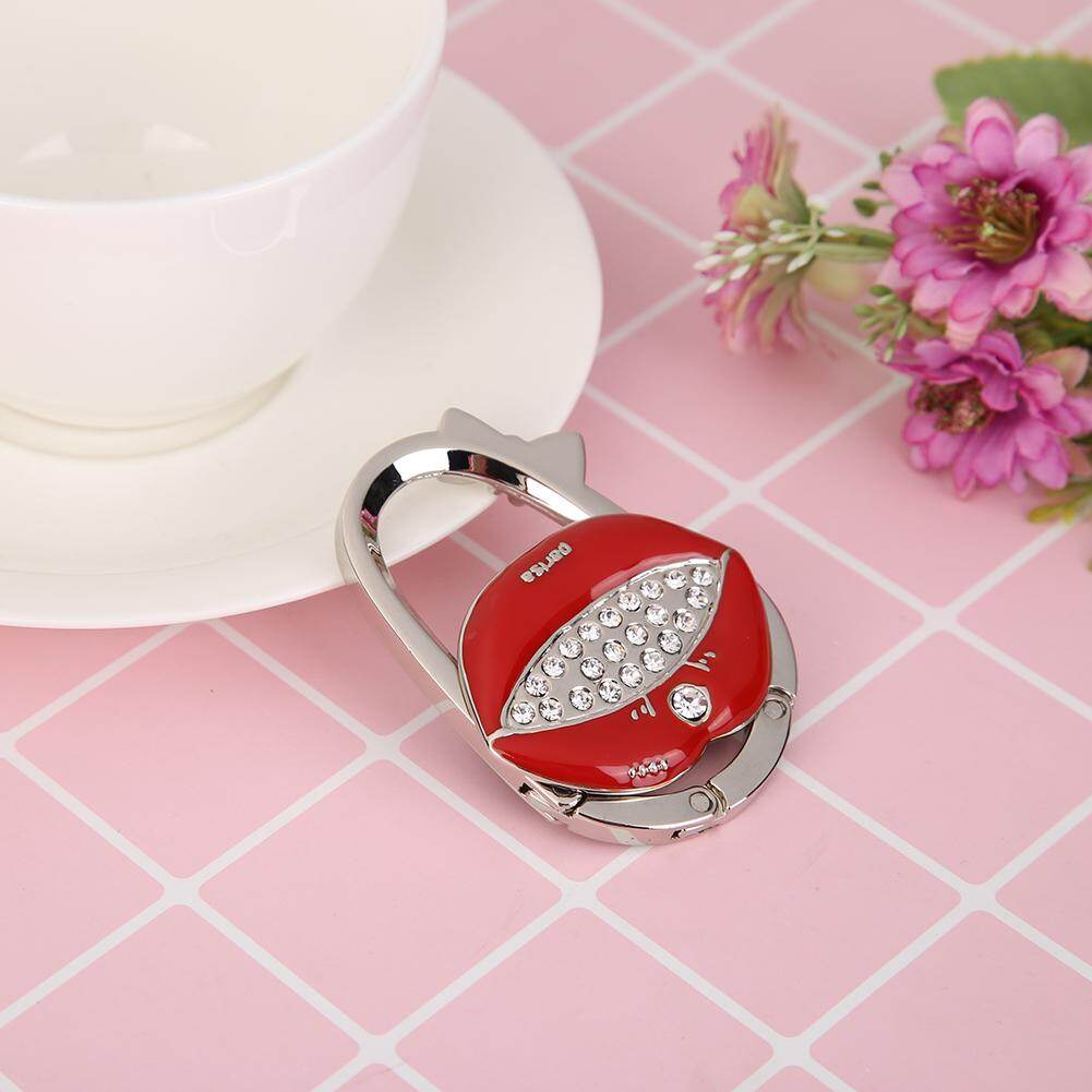Zinc Alloy Rhinestone Folding Table Edge Handbag Bag Hook Hanger Holder ...