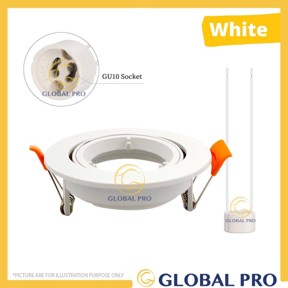 GU10 Housing Fitting ONLY Adjustable Ceiling Light Fixture Round ...