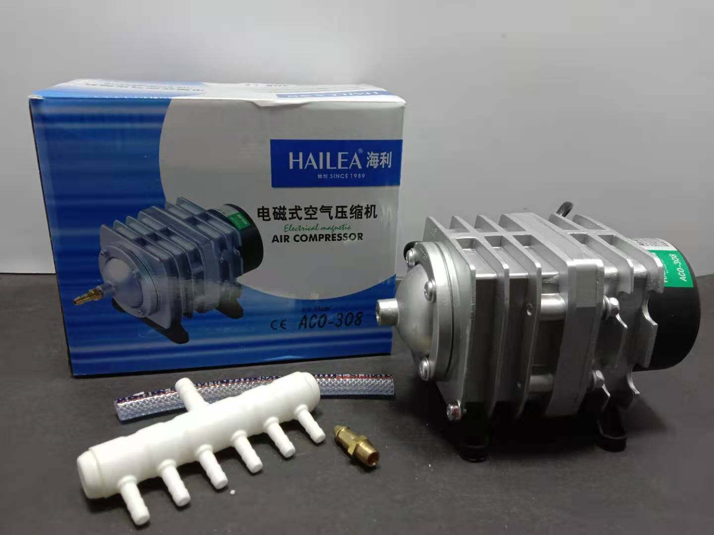 **READY STOCK**HAILEA AIR PUMP AERATOR ELECTROMAGNACTIC AIR COMPRESSOR AQUARIUM OXYGEN POND ACO ...