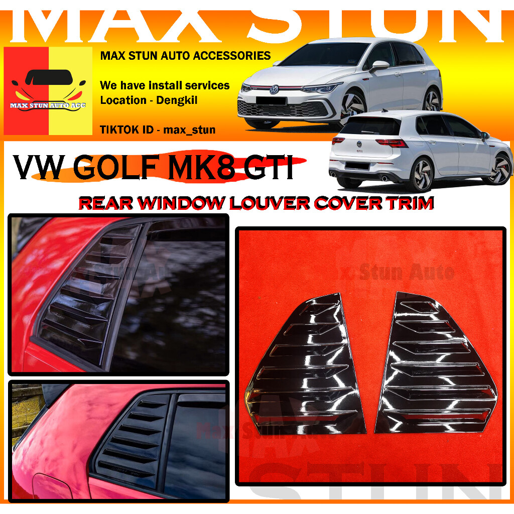 VOLKSWAGEN GOLF MK8 GTI R LINE R REAR WINDOW LOUVER COVER GOLF GTI GOLF ...