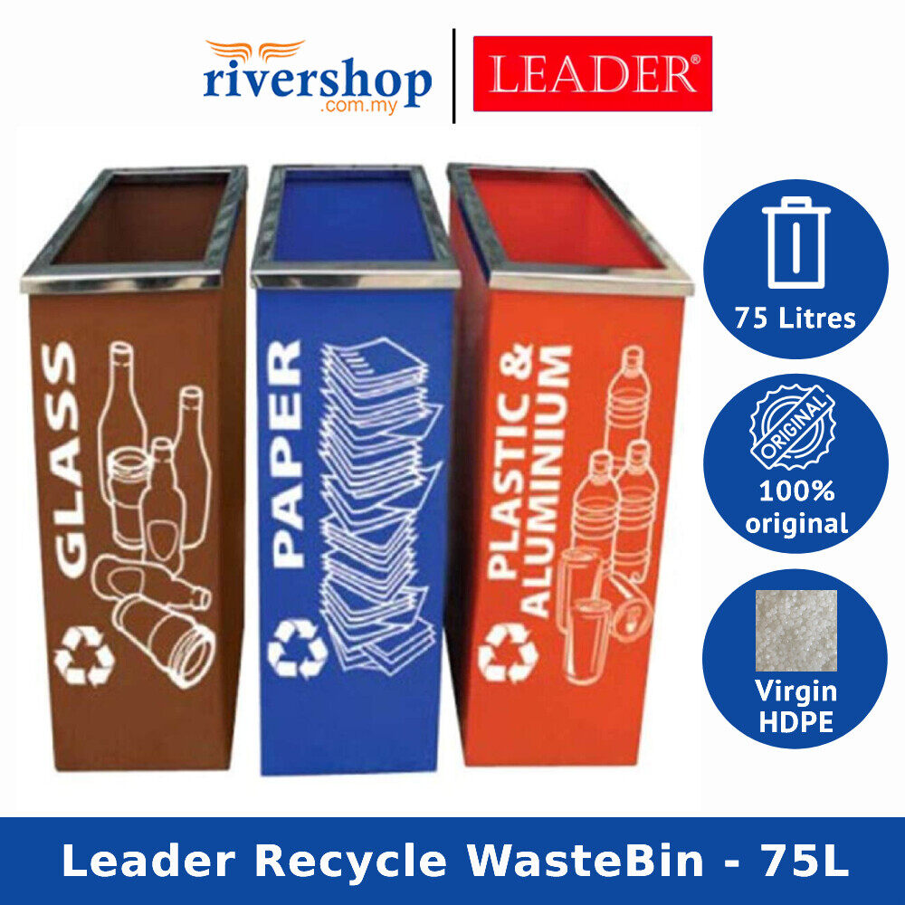 Leader 75Litres Multi-Purpose Victoria Top Opening Recycle Garbage ...