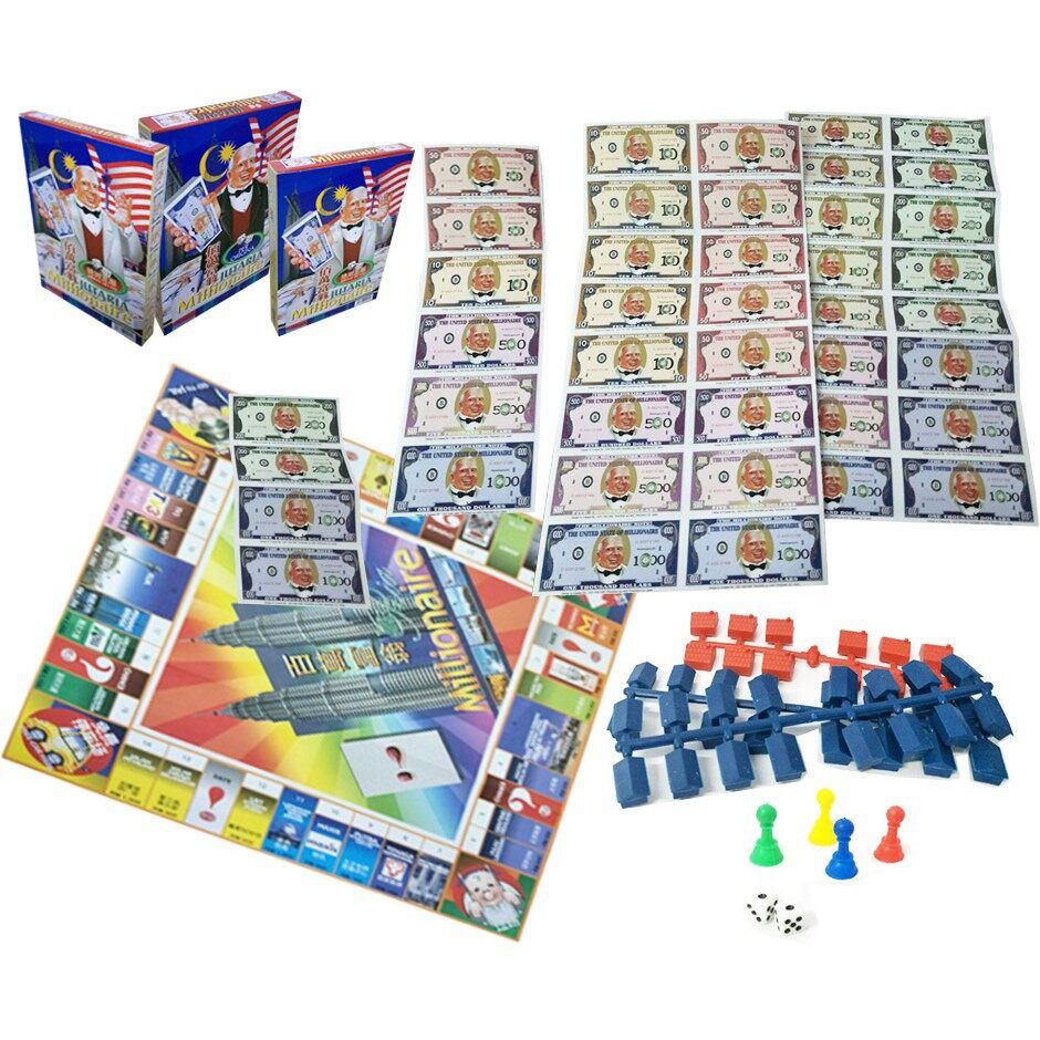 Jutaria Millionaire Board Game Classic Fun Challenge Family Friend | Lazada